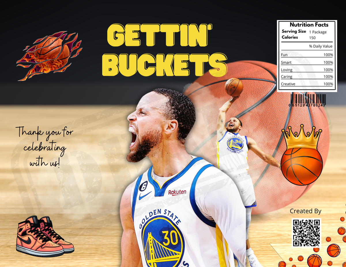 Personalized Steph Curry Chip Bag Template – Editable in Canva | DIY P ...